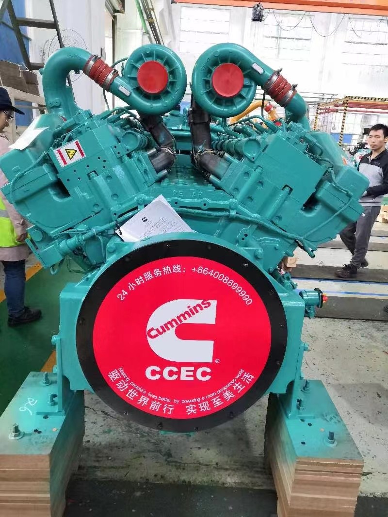 1080Hp Diesel Engine Assembly QSK38 With 12 Cylinders / Liquid Cooling ...